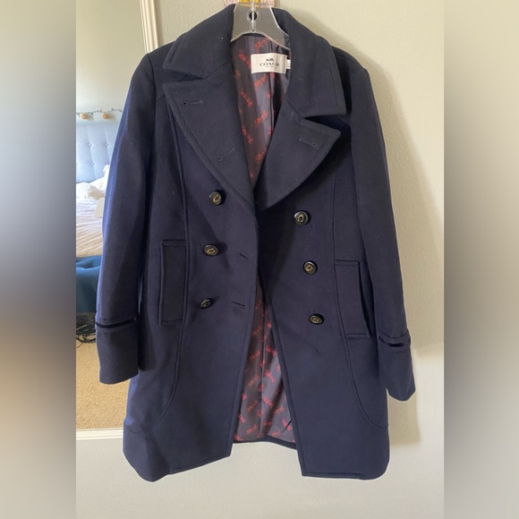 Coach | Jackets & Coats | Coach Navy Tailored Wool Coat | Poshmark